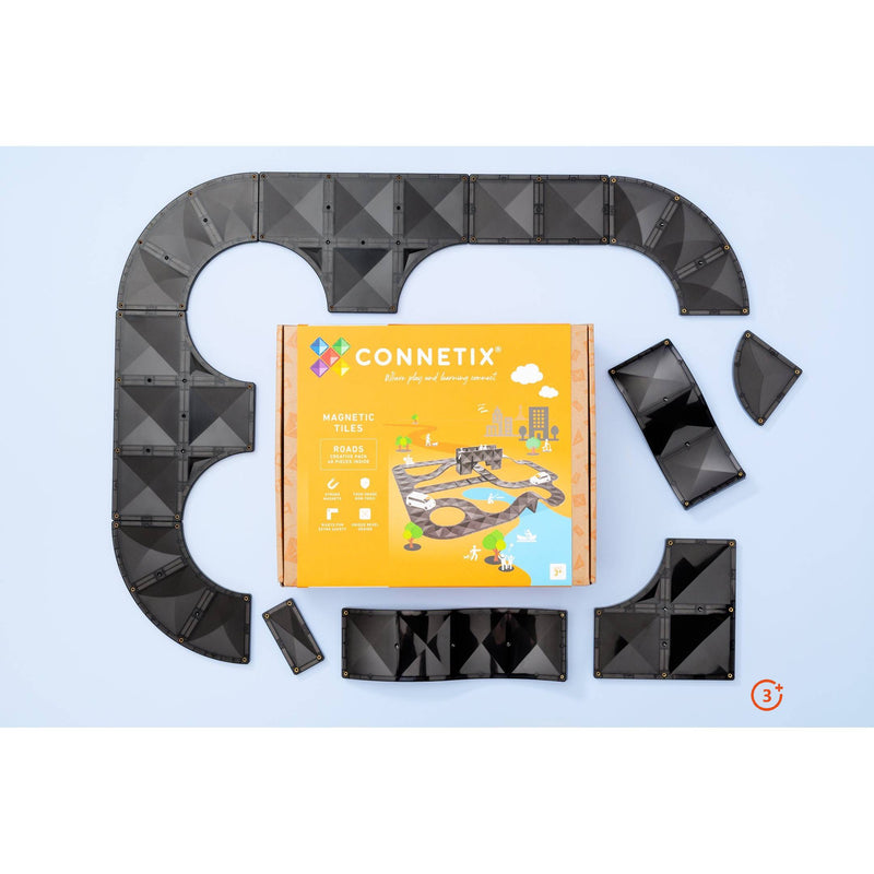 Creative Roads Pack - 48 pieces by Connetix - Modern Rascals