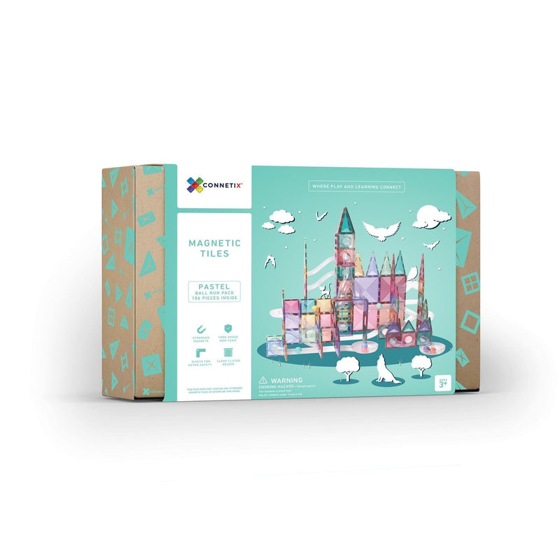 Pastel Ball Run Pack - 106 Pieces by Connetix - Modern Rascals