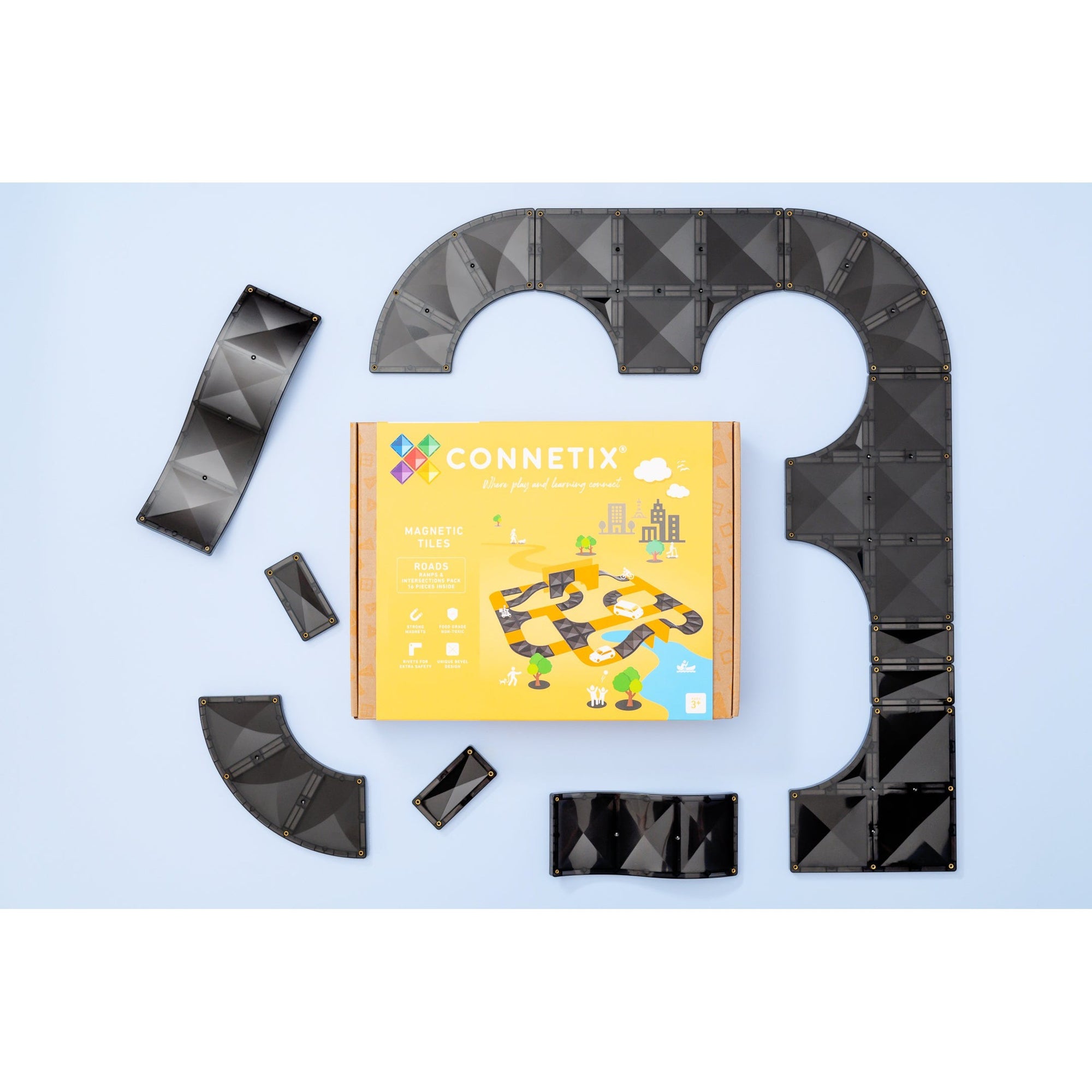 Ramps and Intersections Pack - 16 pieces by Connetix - Modern Rascals