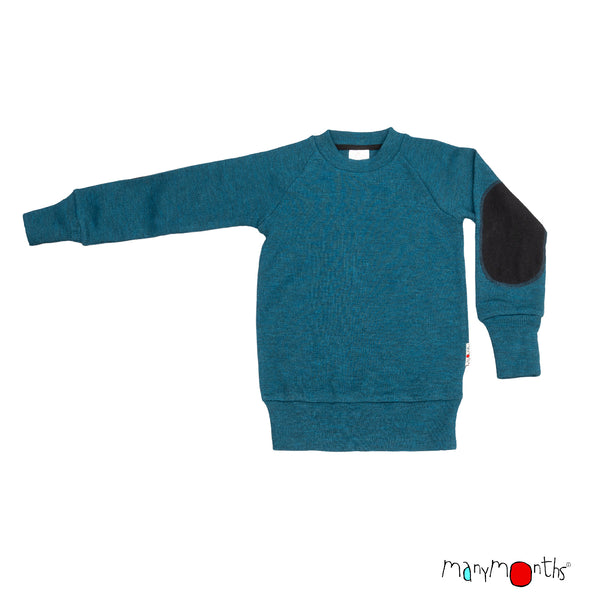 Wool Pullover with Elbow Patches - Multiple Colours by ManyMonths ...
