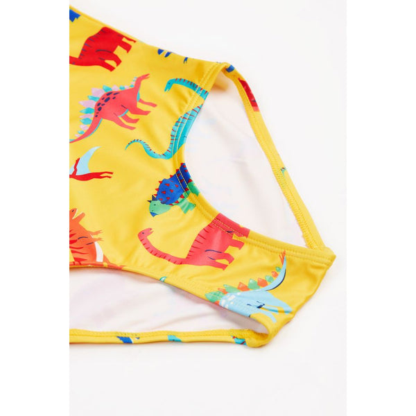 Yellow Dino-Roar! Ruby Swimsuit by Frugi - Modern Rascals